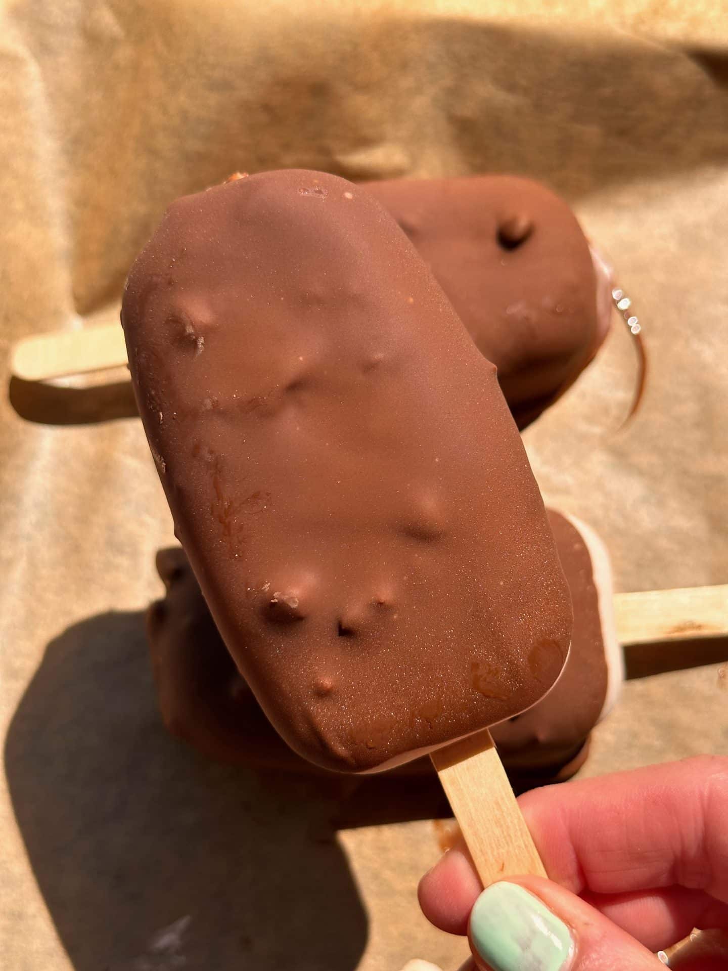 Banana "Magnum" Ice Pops - Little Lou Cooks